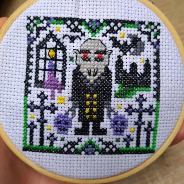 NOSFERATU VAMPIRE DRACULA Cross Stitch Pattern Pdf Download Gothic - Etsy