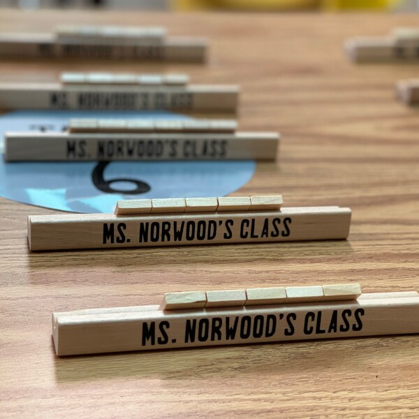 Laser Engraved Custom Scrabble Letter Holder Rack With Your Name or ...