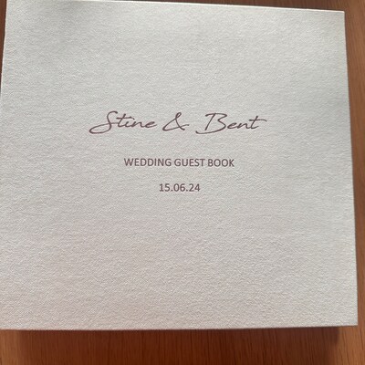 Wedding Album With Matte Gold Lettering, Personalized Photo Guest Book ...