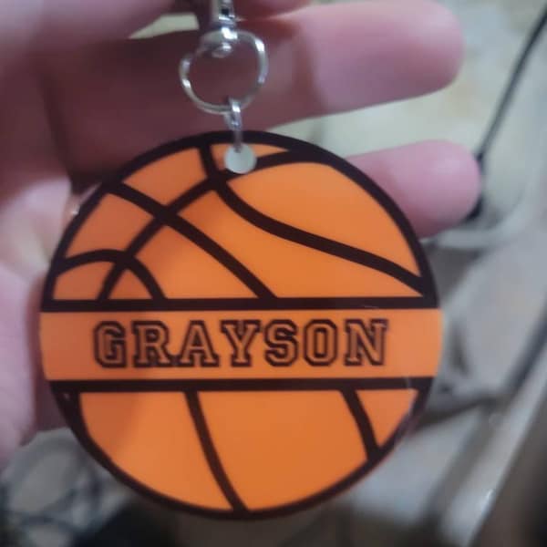 Basketball Personalized Key Chains / Bag Tags / Team Gift - Etsy