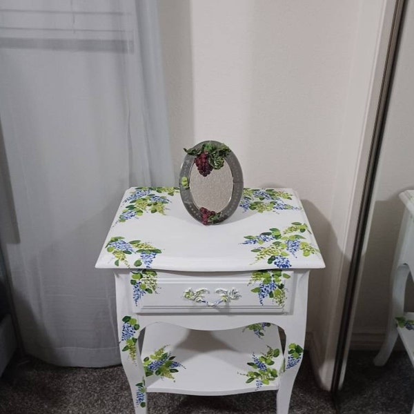 NOT 4 SALE! Antique Night Stand, Beach Lovers Furniture, Blue Green End ...