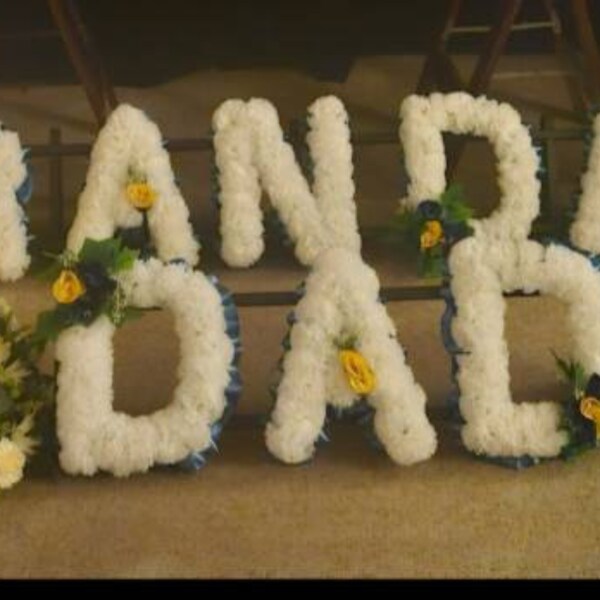 MUM NAN Artificial Silk Funeral Tribute Package Any 3 Letter Name ...