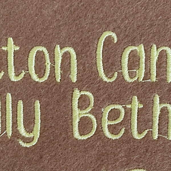 Cotton Candy Embroidery Font .75" 1" 1.25" 1.5" 2" - Formats: Bx Dst ...