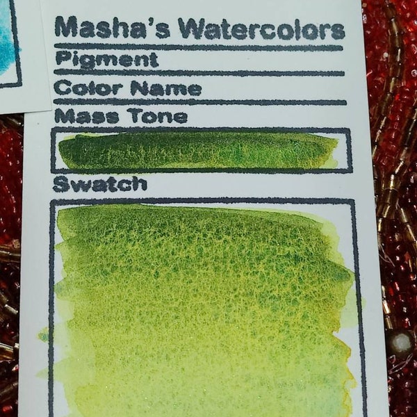 Handmade Serpent Green Granulating Watercolor ( Naturally Sparkly From ...