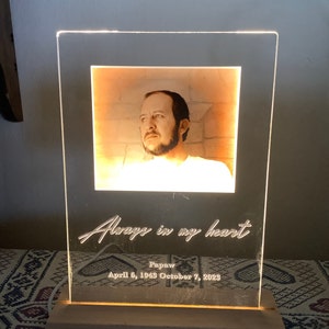 Custom Personalized Photo Picture LED Wood Stand Night Light Lamp in ...
