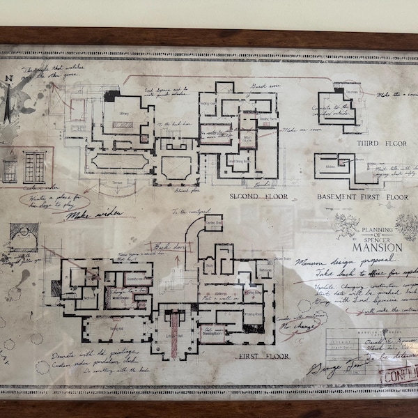 Resident Evil, the Spencer Mansion Plan, High Quality, A3/A2 Prints - Etsy