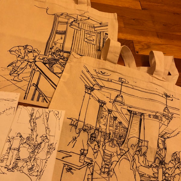 NYC Union Square Prismacolor Drawing – New York City Skyline Art Print ...