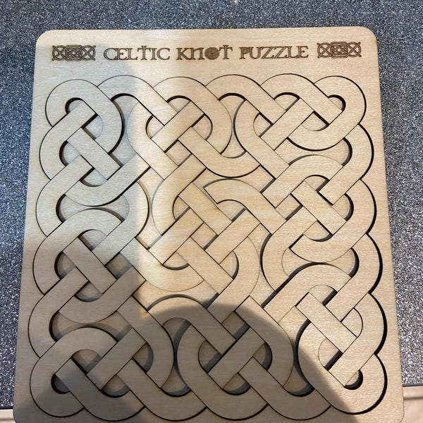 Celtic Knot Puzzle - Laser Cut Wooden Puzzle Game Digital File - Etsy
