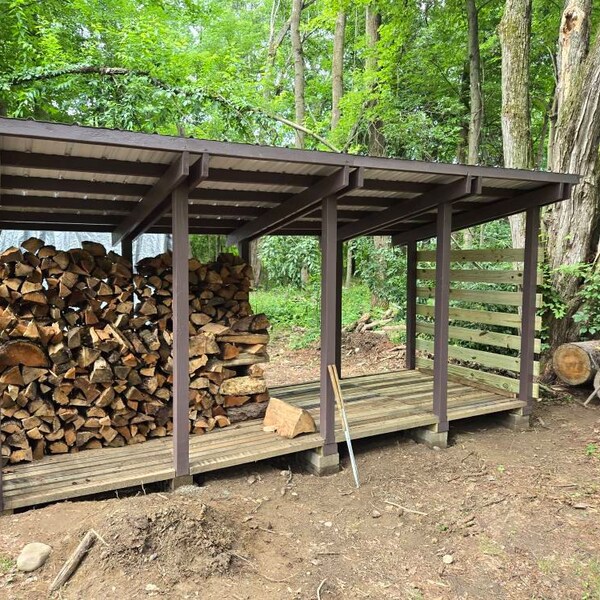 Firewood Shed Plans 6x16 Ft - DIY 3 Cord Woodshed - Etsy