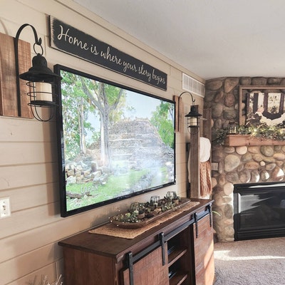 S 824 Handmade, Wood 5ft Long Sign.. home is Where Your Story Begins ...