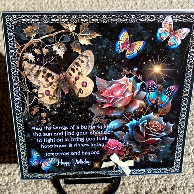 Rose Spells Digital Paper With Dark Galaxy Magic Floral Grunge Textures ...