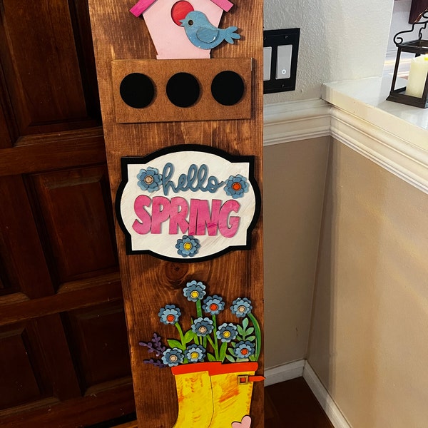 Hello Spring Add on Kit for Porch Leaner Toppers DIY Kit - Wood Blanks ...