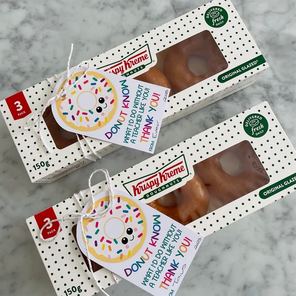 PRINTABLE DONUT Know What I'd Do Without A Teacher Like You! Thank You ...