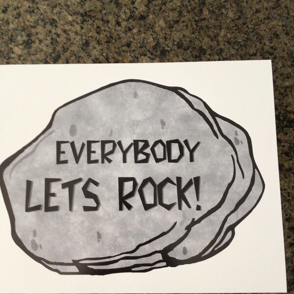 Flintstones Rock Sign | Digital Download | Printable Party Sign - Etsy