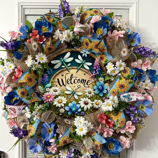 Home Sweet Home Magnolia Wreath Sign, Floral Wreath Sign, Spring Wreath ...