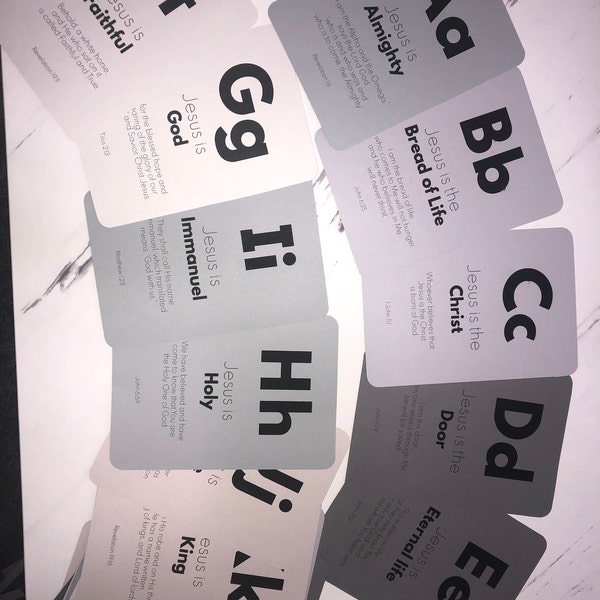 Gospel ABC Scripture Cards PRINTABLE / Theology for Kids / Bible A-Z ...