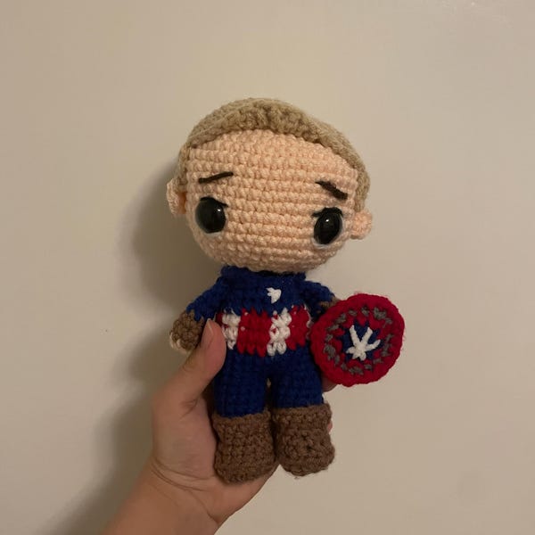 Hero Crochet Pattern Captain Removable Mask and Shield - Etsy