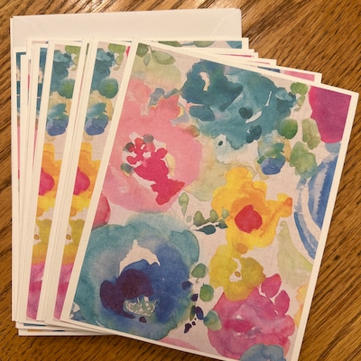 Red Birds Note Cards/set of 12, Budget EZ, Blank Inside - Etsy