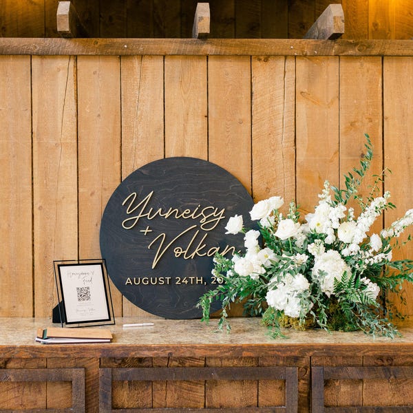 Wedding Guest Book Alternative, Rustic Guest Book, Wooden Guest Book ...