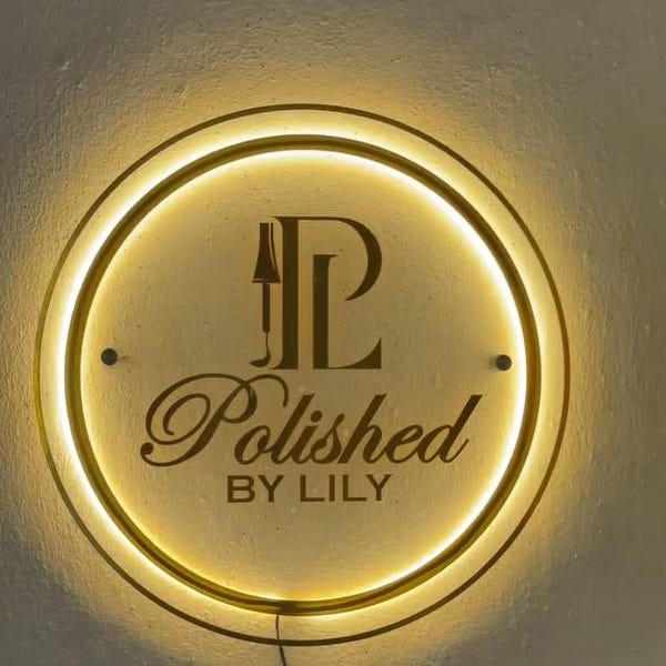 Custom Backlit Business Logo, Halo Illuminated 3D Sign, Company Signage ...