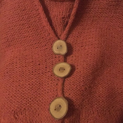 Oak Wood Buttons, Set of 6 Rustic Large Branch Buttons, Wooden Buttons ...
