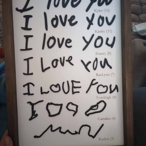 I Love You Handwriting Sign. 3D Handwriting Sign. Personalized ...