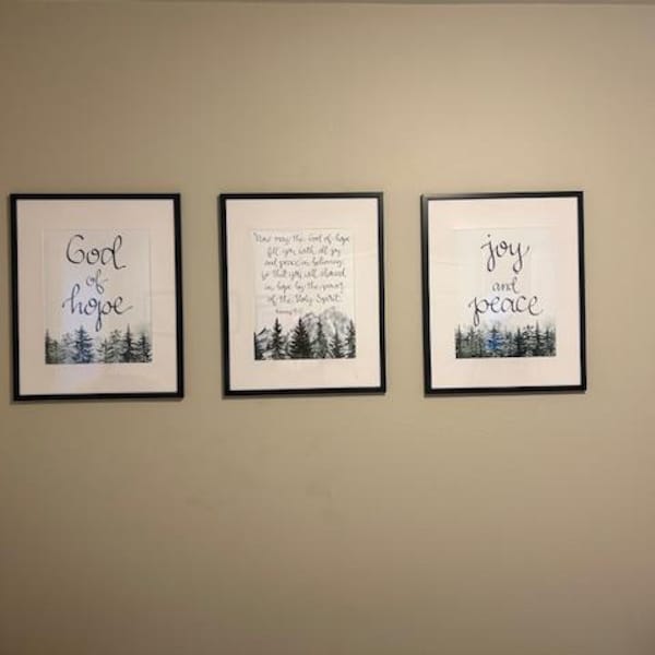 Psalm 103:13 (physical Print) - Hand-written Bible Verse, Encouraging ...