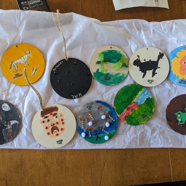 Passover Seder Ten 10 Plagues Coasters Set Jewish Judaica Pesach - Etsy