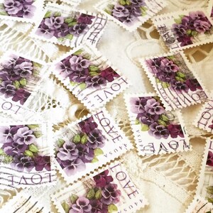 25 Used WEDDING ROSES Stamps Used and Cancelled US Postage Stamps 2 ...
