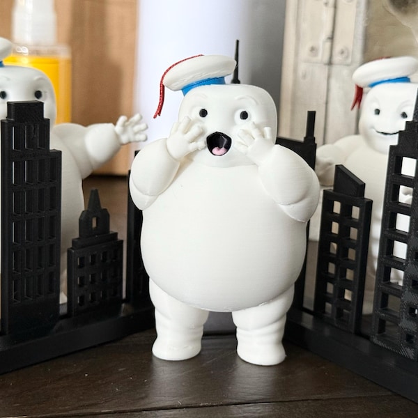 3 Adorable Ghostbusters Mini Stay Puft Marshmallow Man Figurines (3 ...