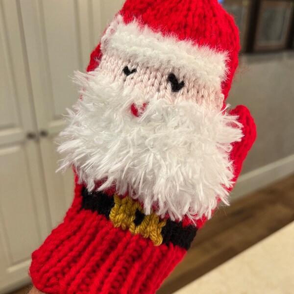 Kids - Adult Santa Mittens - Etsy