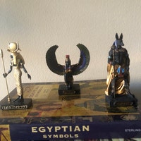 Vintage Isis Mini Statue - Small Hand-painted Ancient Egyptian Goddess ...