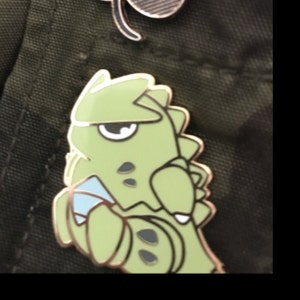 Grumpy Lizard Tyranitar Enamel Pin - Etsy
