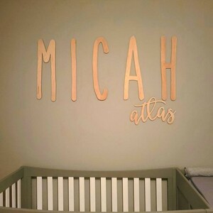 Custom Name Sign With First & Middle Names, Personalized Handwritten ...