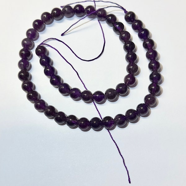 Natural Amethyst Round Beads Healing & Energy Gemstone Loose Beads for ...