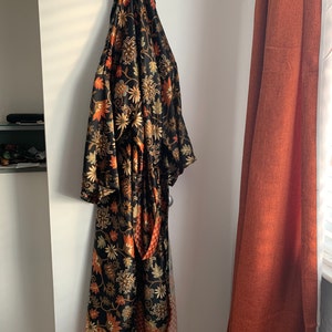 Golden Hour Silk Blend Kimono Robe Dressing Gown Vintage | Etsy