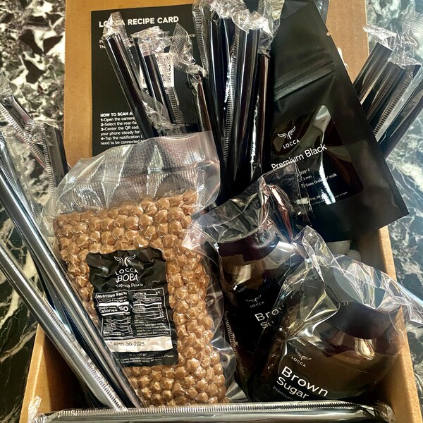 Boba Tea Kit Thai Set, Thai Boba Tea Kit With Thai, Jasmine and Black ...