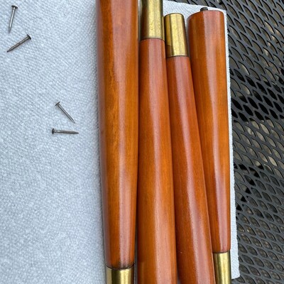 Mid Century Modern Table Legs, Set of 4 12 Inch Walnut - Etsy