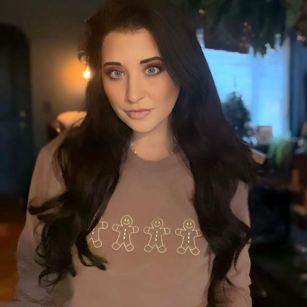 Same Day Shipping / Gingerbread Men Embroidered Lightweight Comfort ...