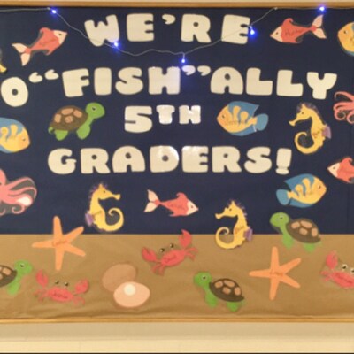 Under the Ocean Sea Clip Art, Fish, Seaweed, Dolphin, Whale, Jellyfish ...