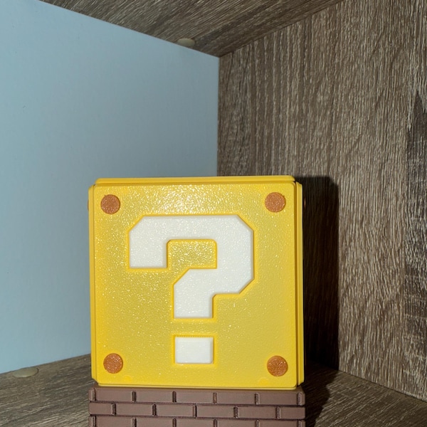 Super Mario Lamp Question Block Light Gaming Light Nerdy Decoration ...