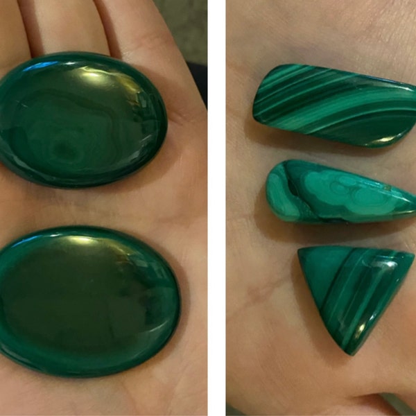 High Polish MALACHITE Cabochon Wholesale Lot, AAA+ Natural Malachite by ...