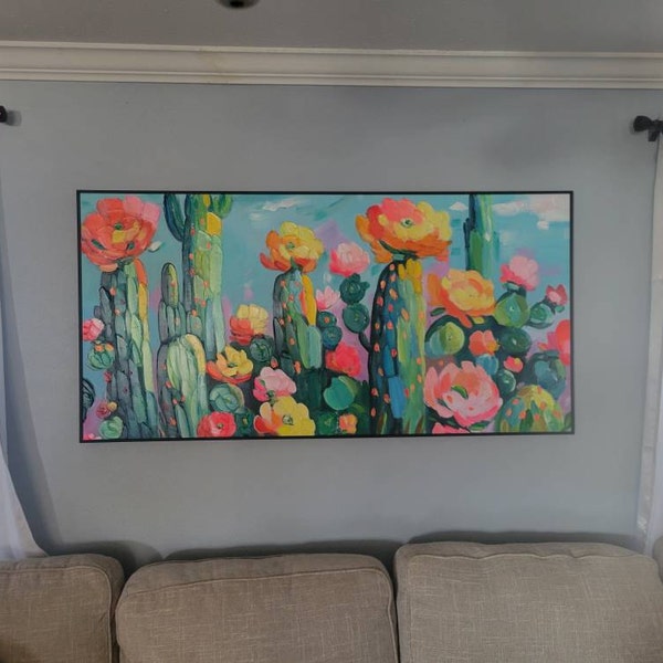 Autumn Valley Landscape Oil Painting Tree River Nature Scenery Artwork ...