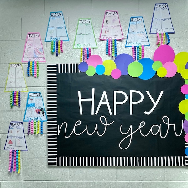 New Year's Resolutions Craft, Goal Writing Activity, New Year 2025 ...