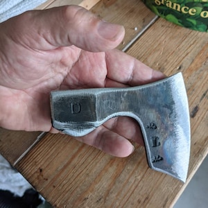 Forged Handmade Viking Style Steel Sickle Blade Blank Axe Head Throwing ...