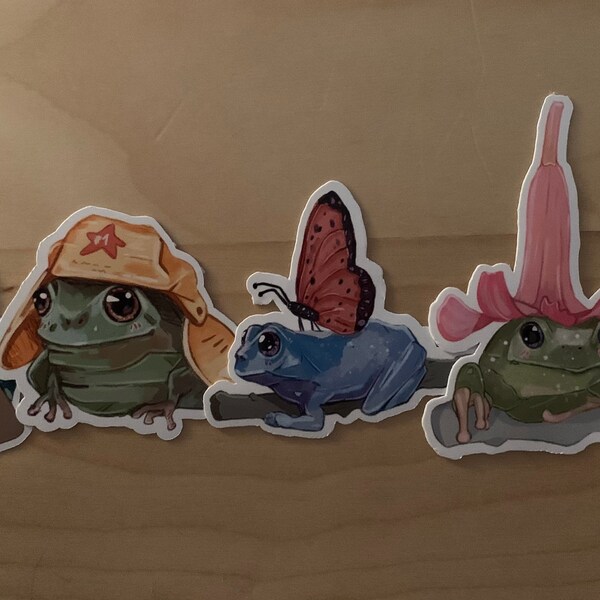 Frog Stickers | Frog Buddies | Sticker Pack | Laptop Sticker | Vinyl ...