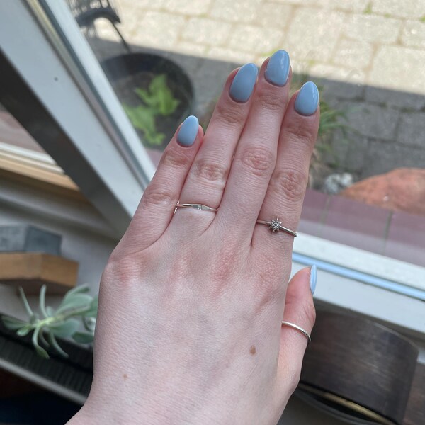 Tiny Initial Ring, Gold Fill or Sterling Silver, Personalizable Letter ...