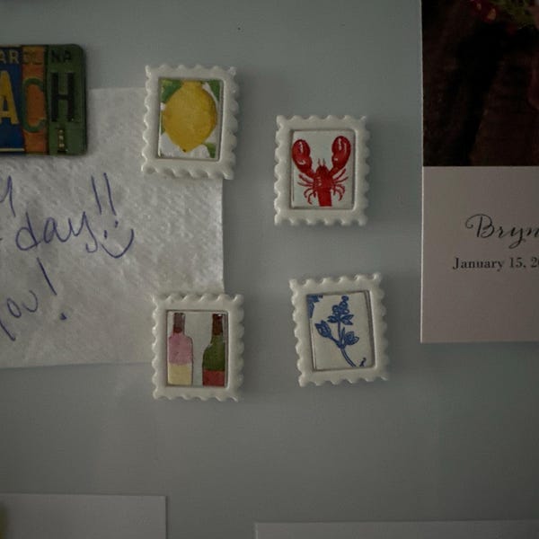 Assorted Stamp Magnets (set of 4) - Etsy