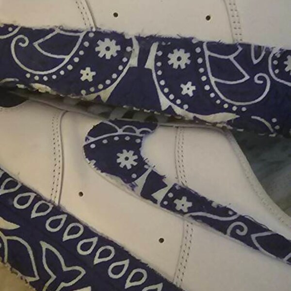 Rope Lace Custom Air Force 1 | AF1 Customs | Blue Rope Lace Custom AF1 - Etsy