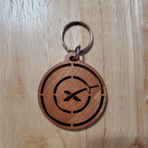 Spacex Keychain Space Flight Keychain Space X Drone Ship Logo Engraved ...